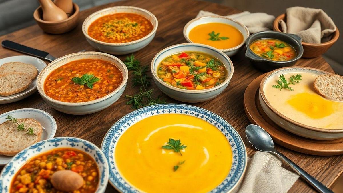 Receitas de sopas nutritivas para idosos saudáveis
